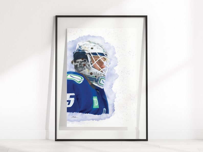 Thatcher Demko Vancouver Canucks Goalie Digital Print PDF Printable ...