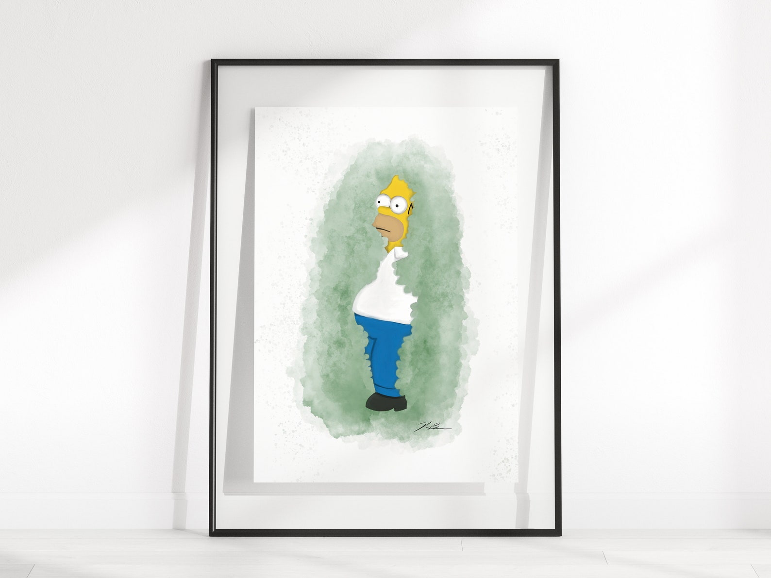 Homer Meme Cartoon Digital Print PDF Printable Artwork Wall Art ...
