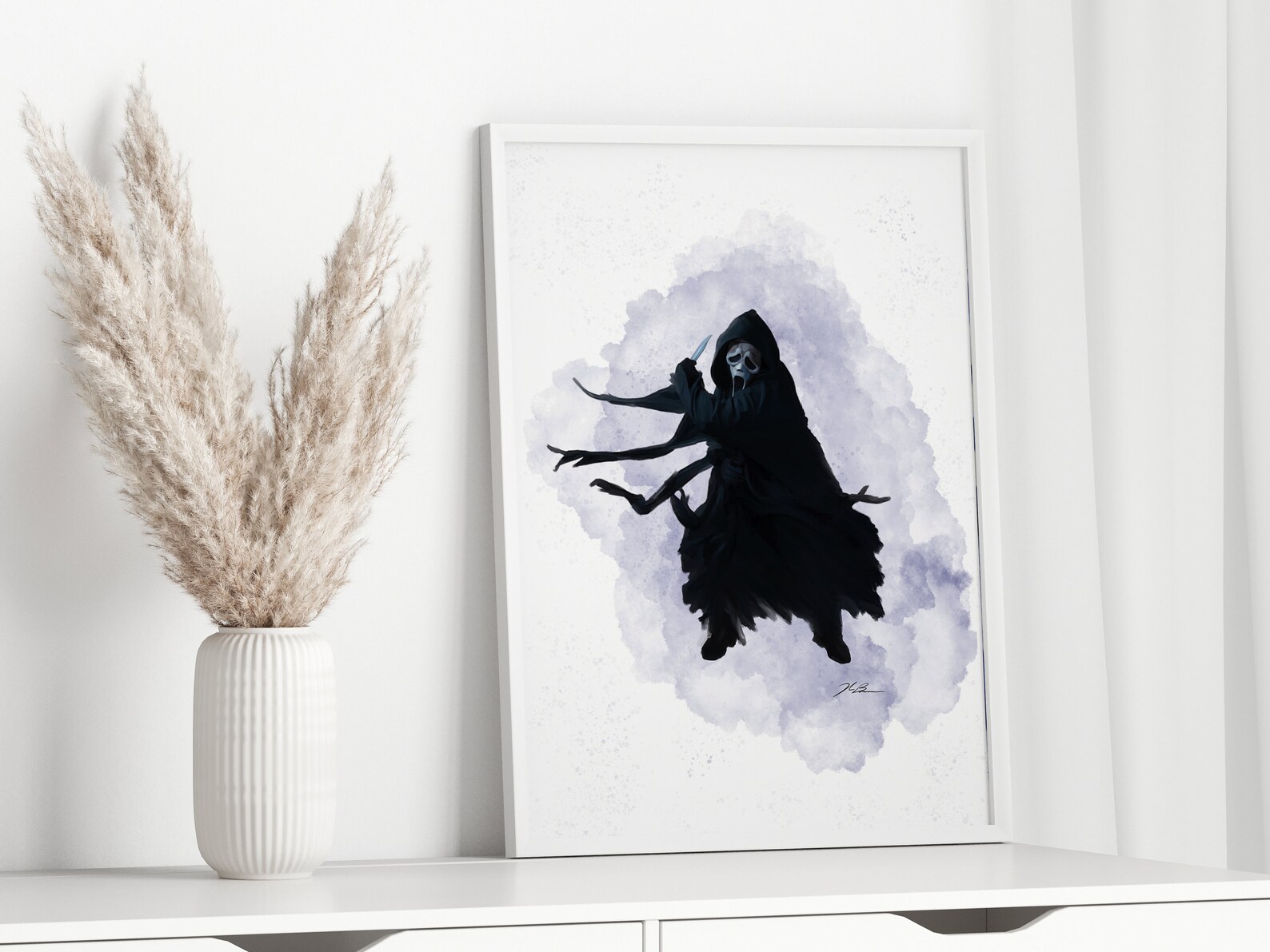 Ghostface From Scream Horror Movies Digital Print PDF Printable Artwork ...