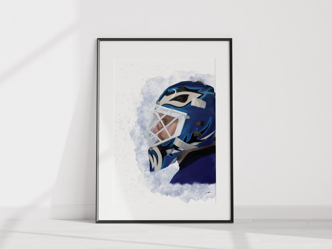 Felix Potvin Rookie Mask Toronto Maple Leafs Hockey Painting. Digital ...