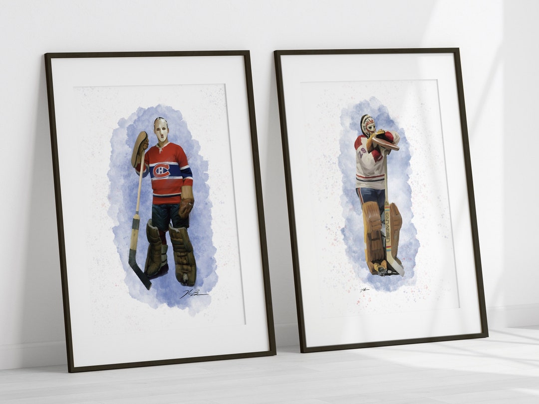 2 PACK Montreal Hockey Goalie Legends Jacques Plante Ken Dryden Digital ...