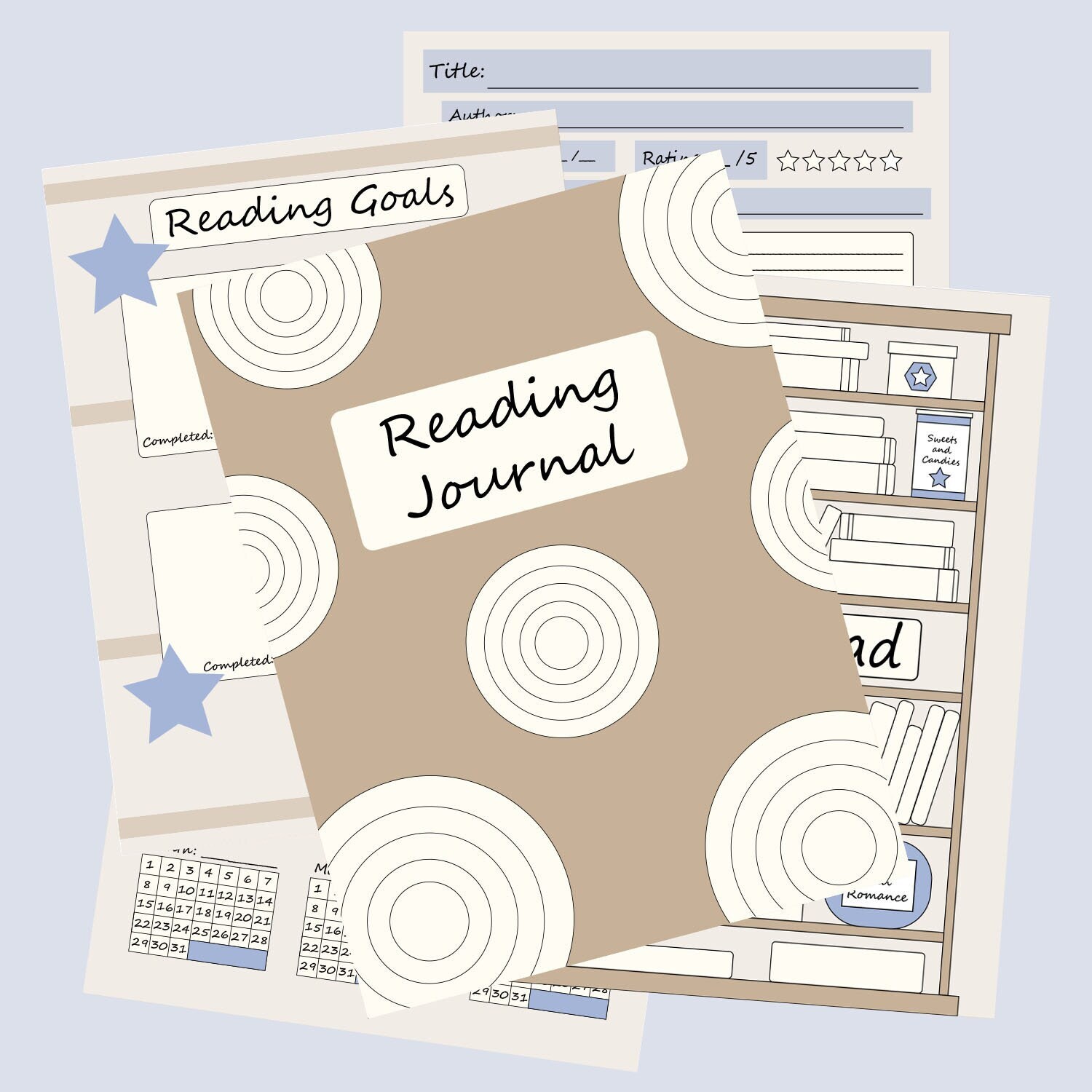 Digital Reading and Book Tracking Journal PDF File - Etsy