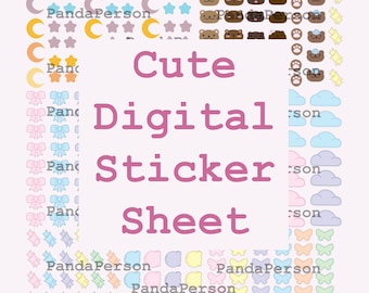 Batty Cute Digital And/or Printable Sticker Sheet - Etsy