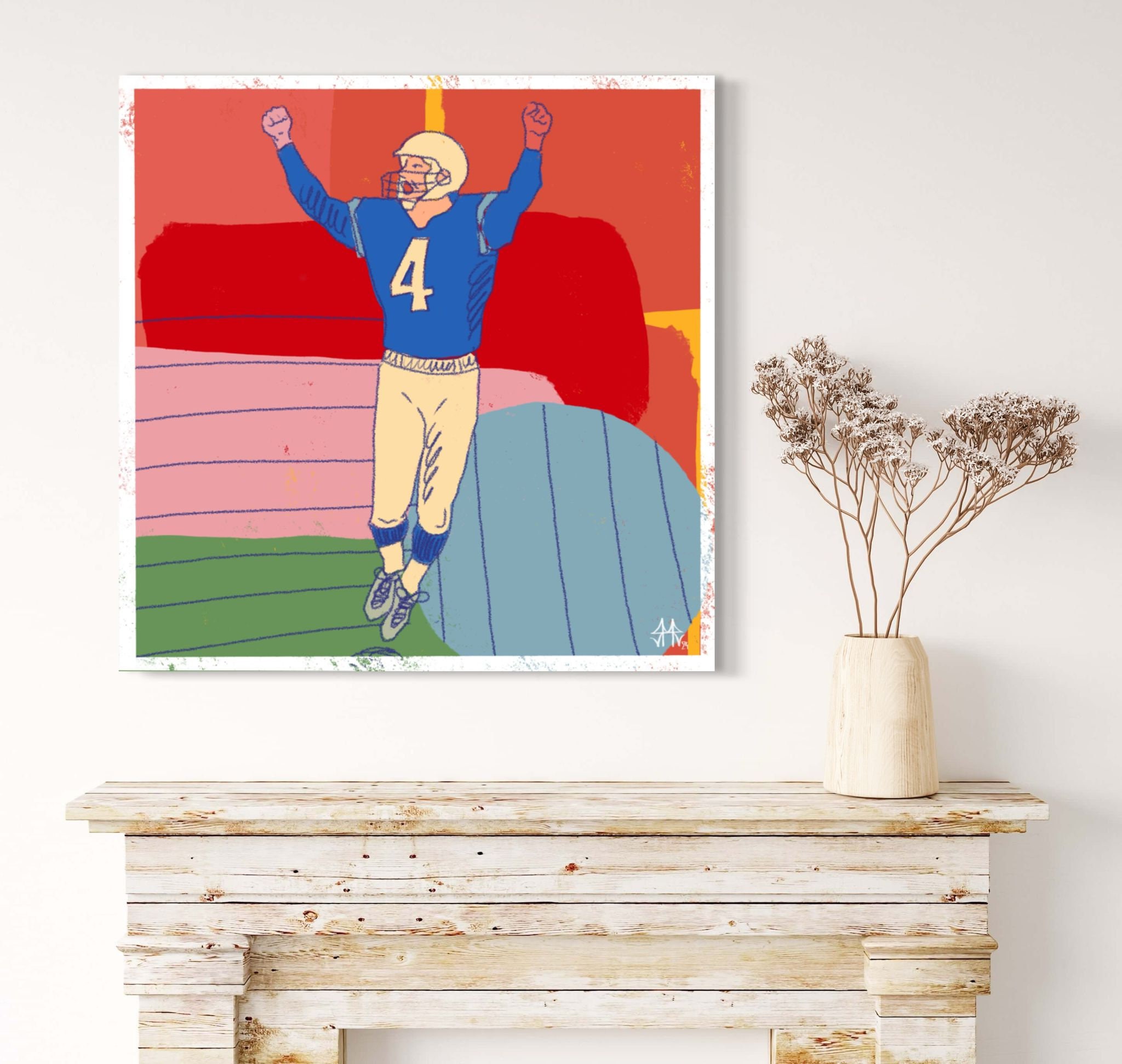 American Football Poster | Football Print, Patriots, NFL, Sports Poster ...
