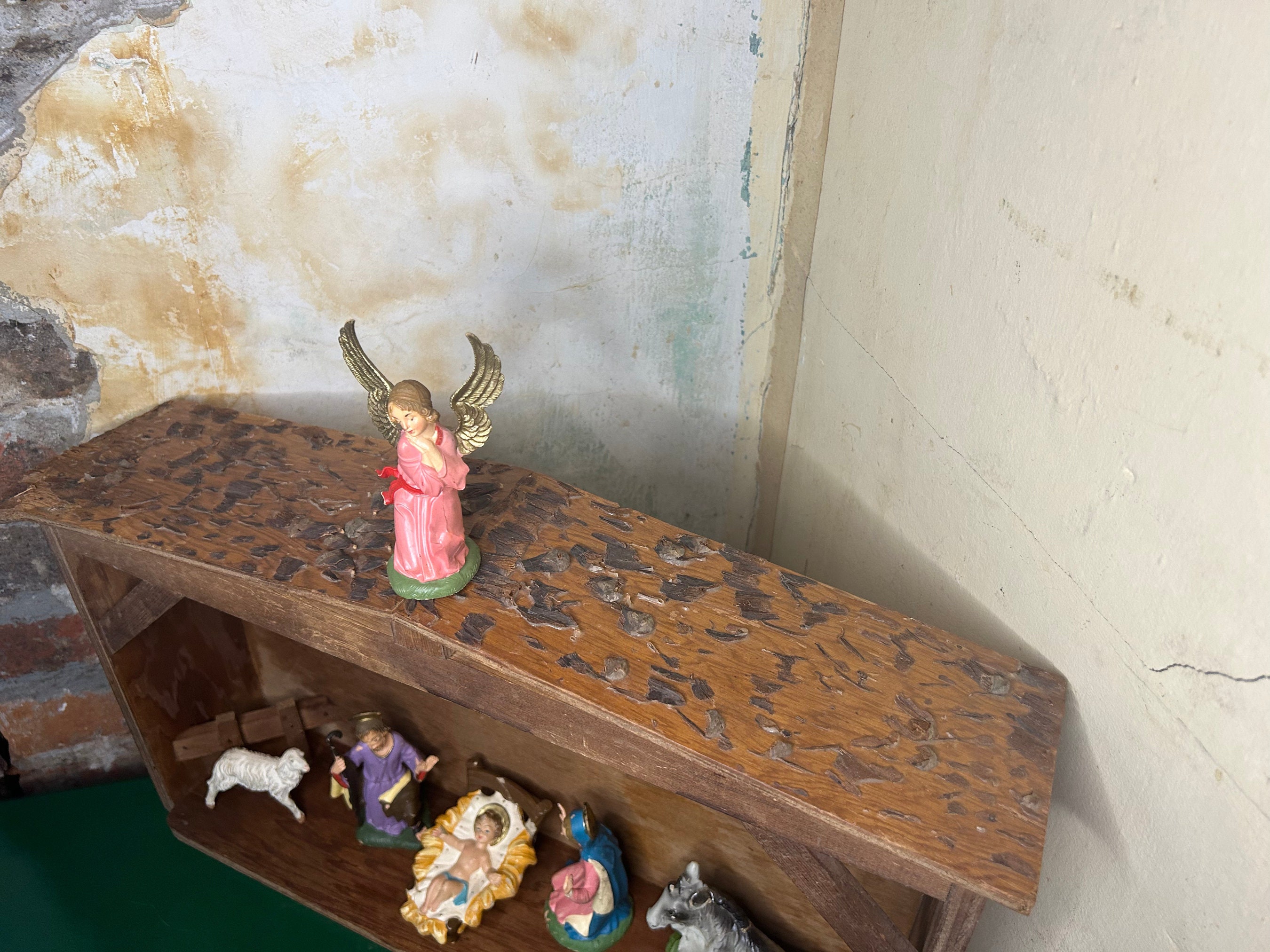 Vintage Italian Nativity Set With Hand Made Creche Baby Jesus, Joseph ...