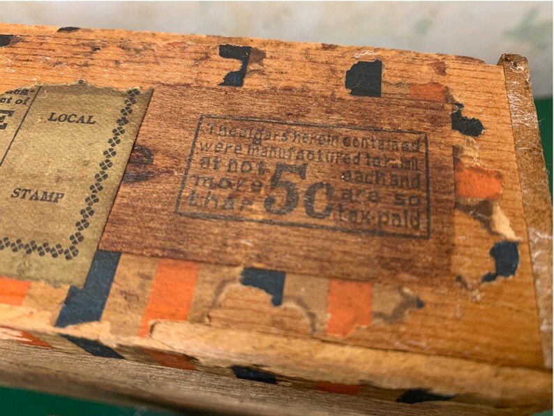 Wooden Cigar Box Home Favorite Stogies Vintage Advertising, Tobacciana ...