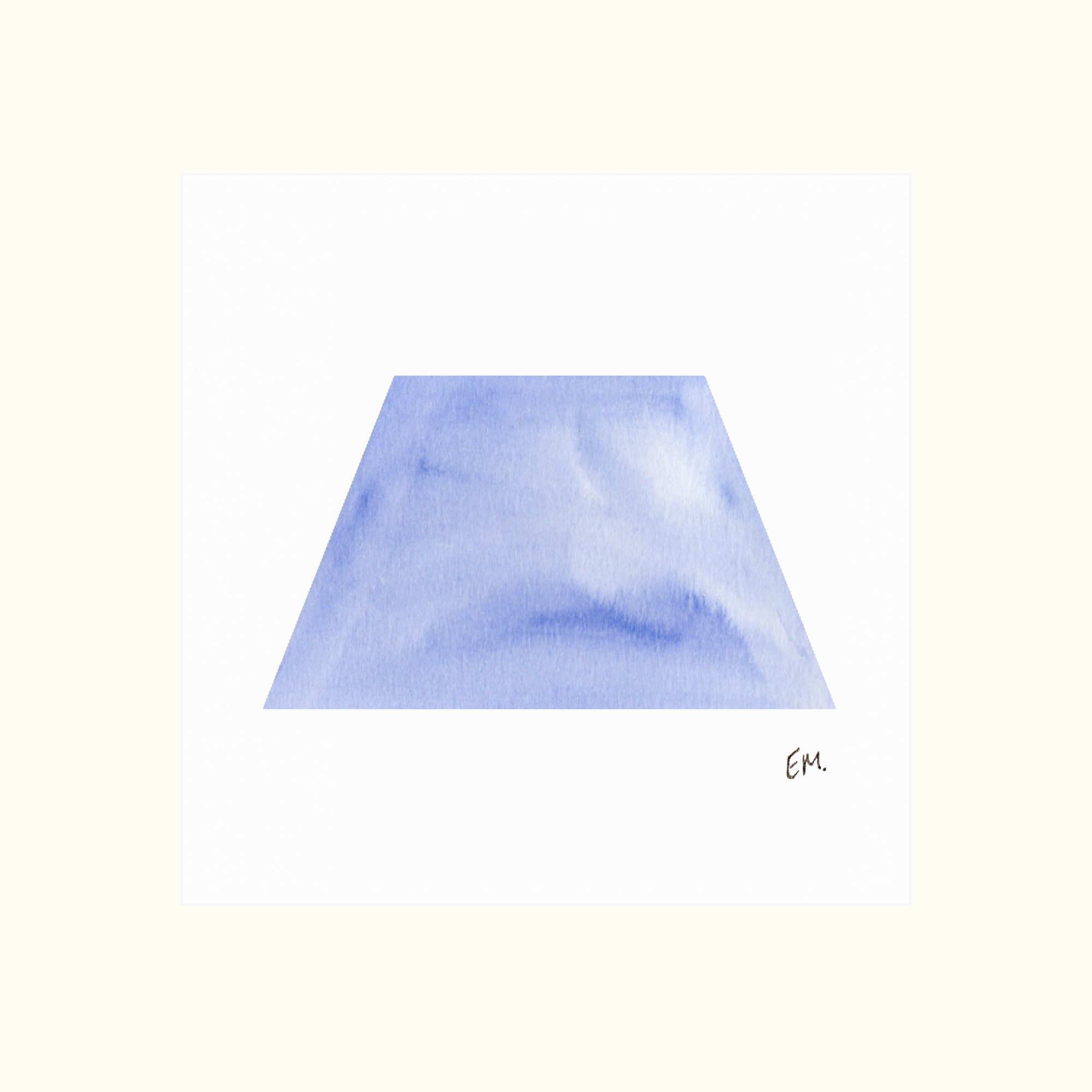 BLUE TRAPEZOID WATERCOLOR Art, Shapes, Artwork, Wall Art, Nursery Art ...