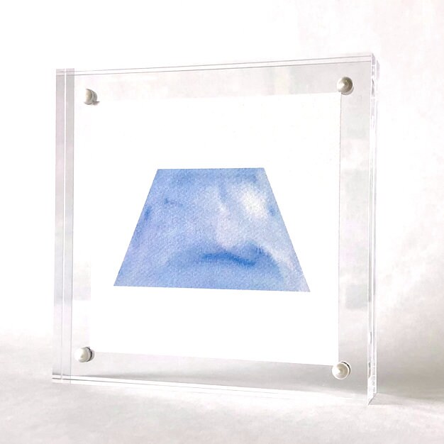 BLUE TRAPEZOID WATERCOLOR Art, Shapes, Artwork, Wall Art, Nursery Art ...