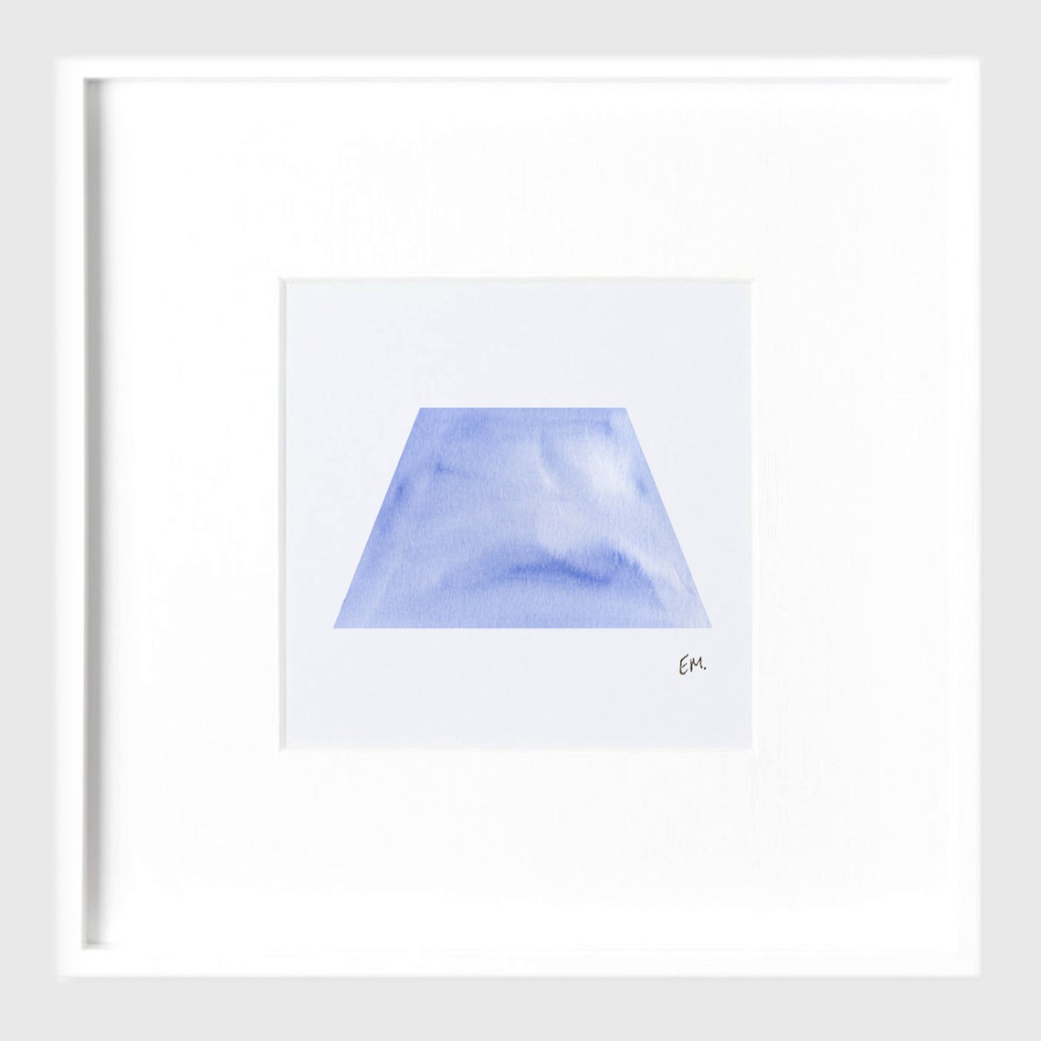 BLUE TRAPEZOID WATERCOLOR Art, Shapes, Artwork, Wall Art, Nursery Art ...