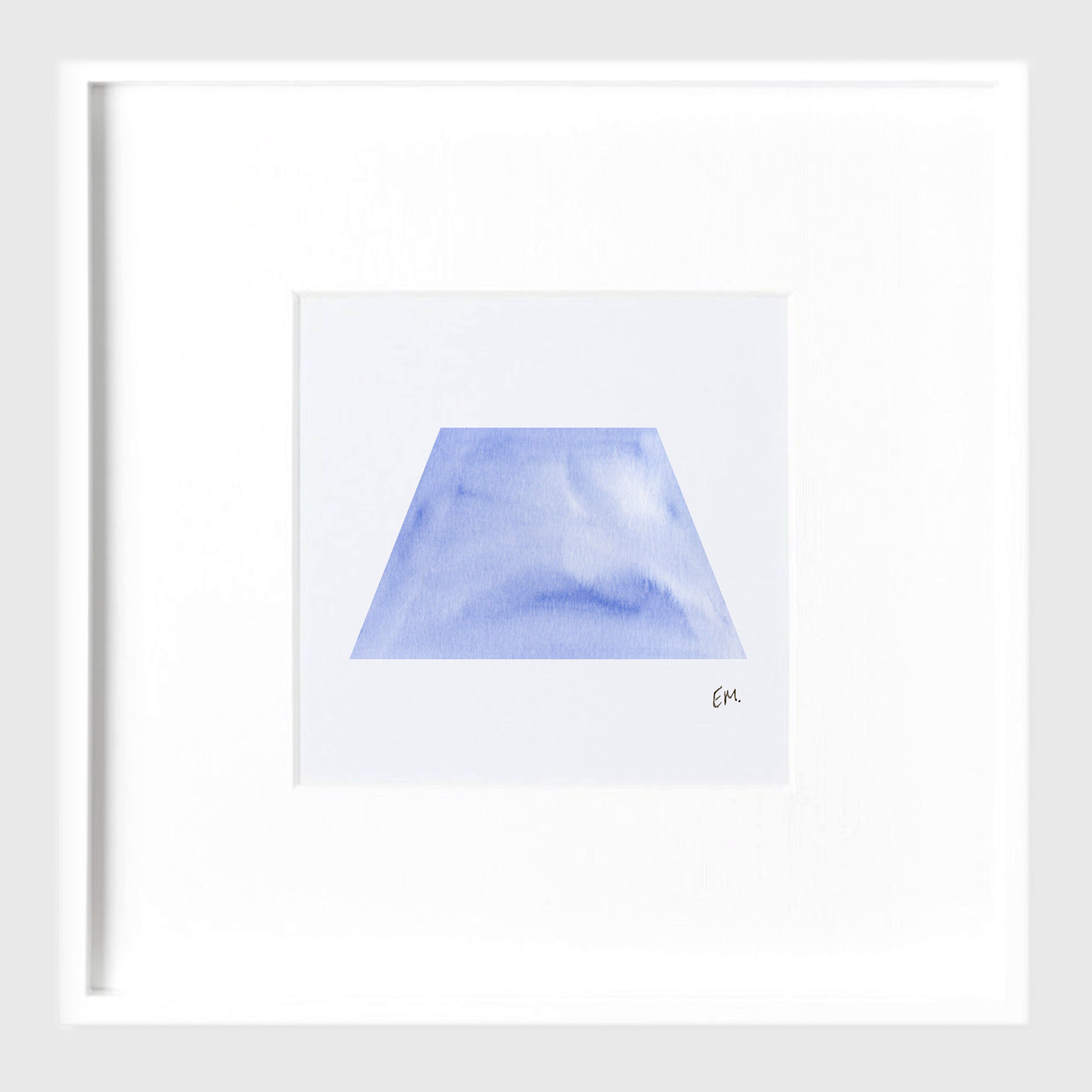 BLUE TRAPEZOID WATERCOLOR Art, Shapes, Artwork, Wall Art, Nursery Art ...