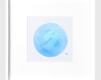 BLUE TRAPEZOID WATERCOLOR Art, Shapes, Artwork, Wall Art, Nursery Art ...