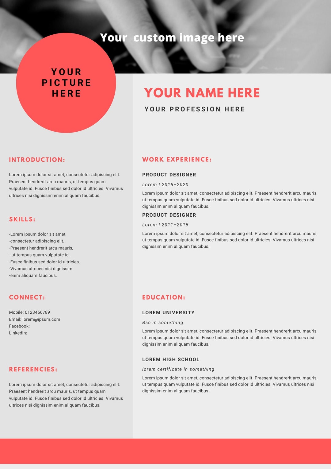 Professional Resume Template Canva. CV Template Professional, Modern ...