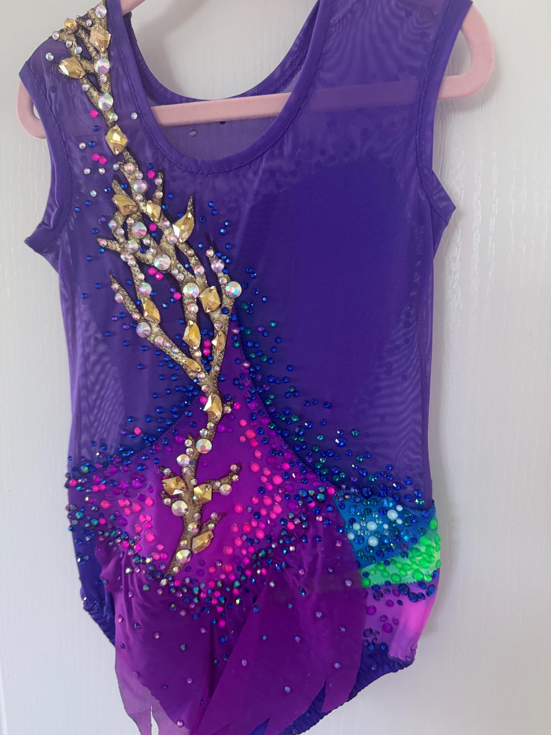 New Purple Rhythmic Gymnastics Leotard for Competition With Skirt ...