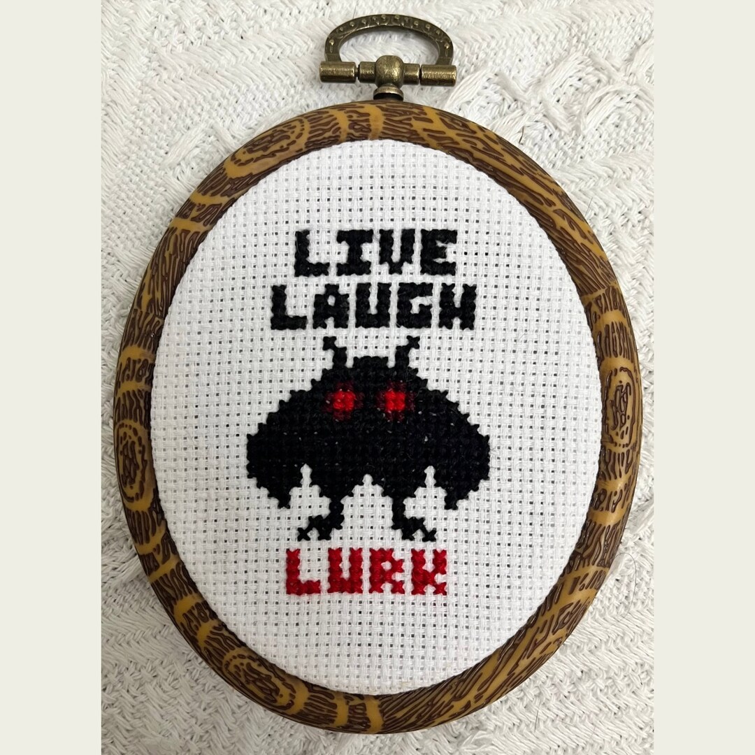 Mothman - Live Laugh Lurk Cross Stitch PATTERN ONLY - Etsy