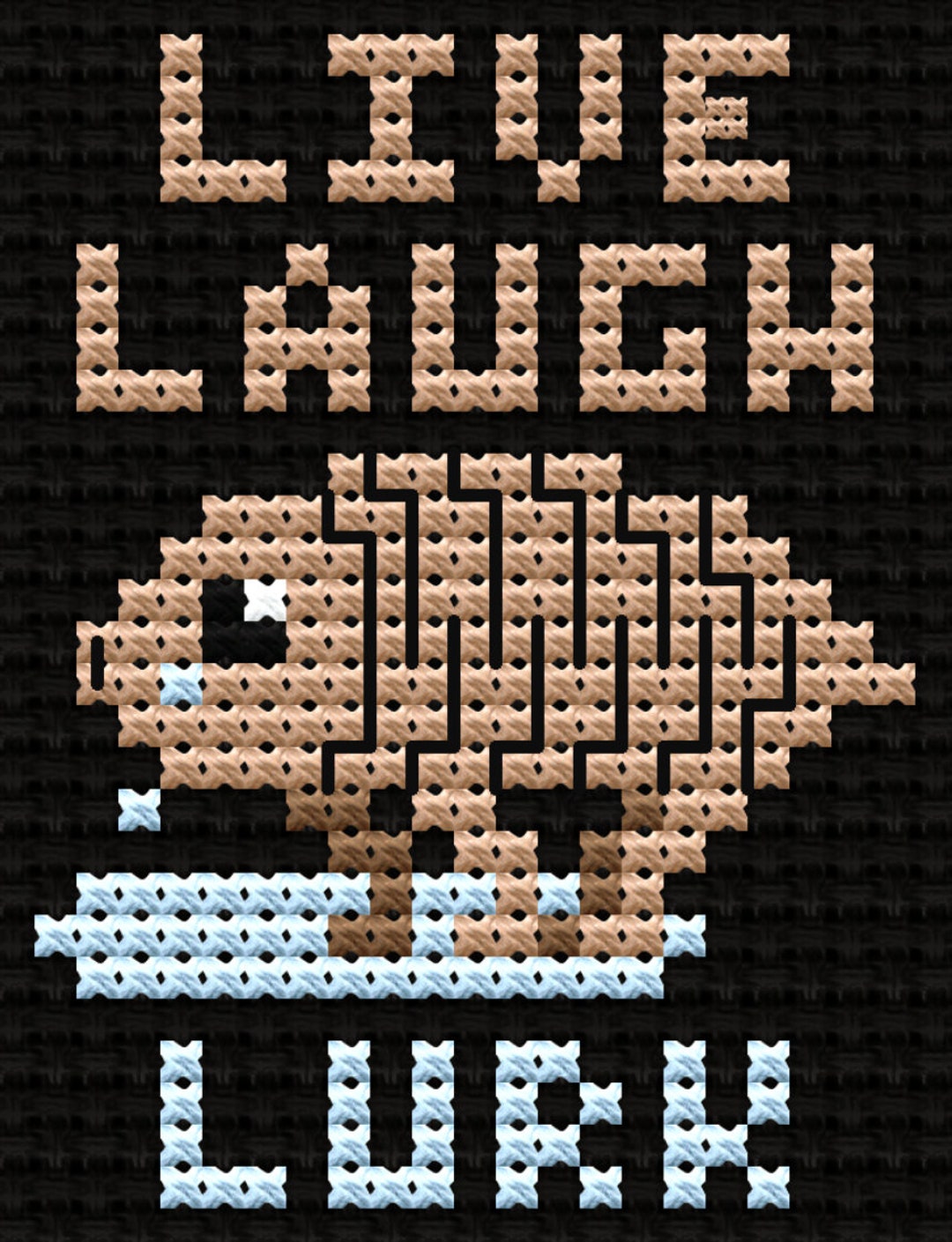 Squonk Live Laugh Lurk Cross Stitch PATTERN ONLY - Etsy