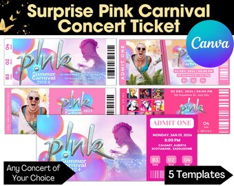 Surprise Pink Concert Tickets. Trustfall Tour 2023 Ticket Stub ...