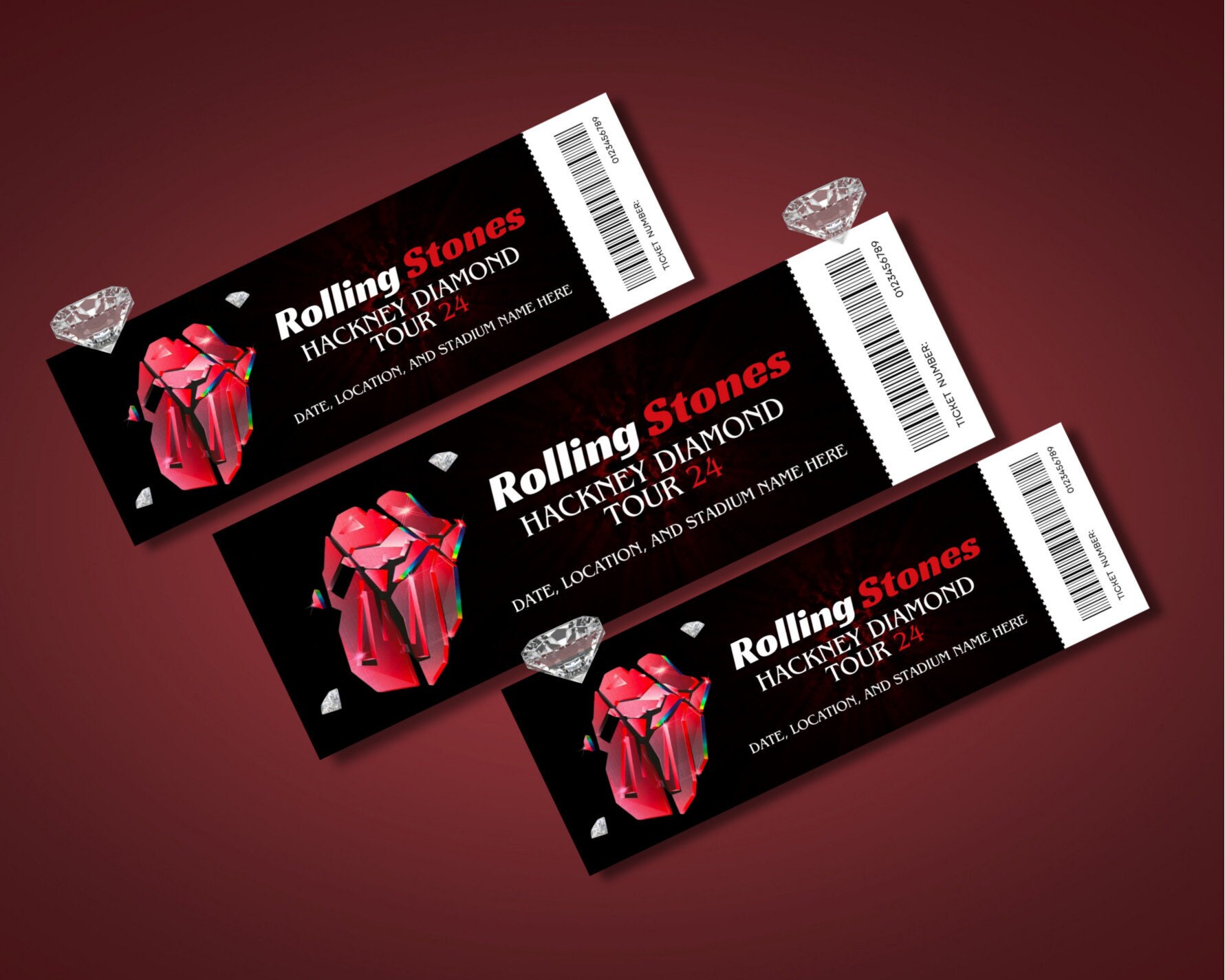 Editable Concert Ticket Canva Template, DIY Concert Ticket, Printable ...