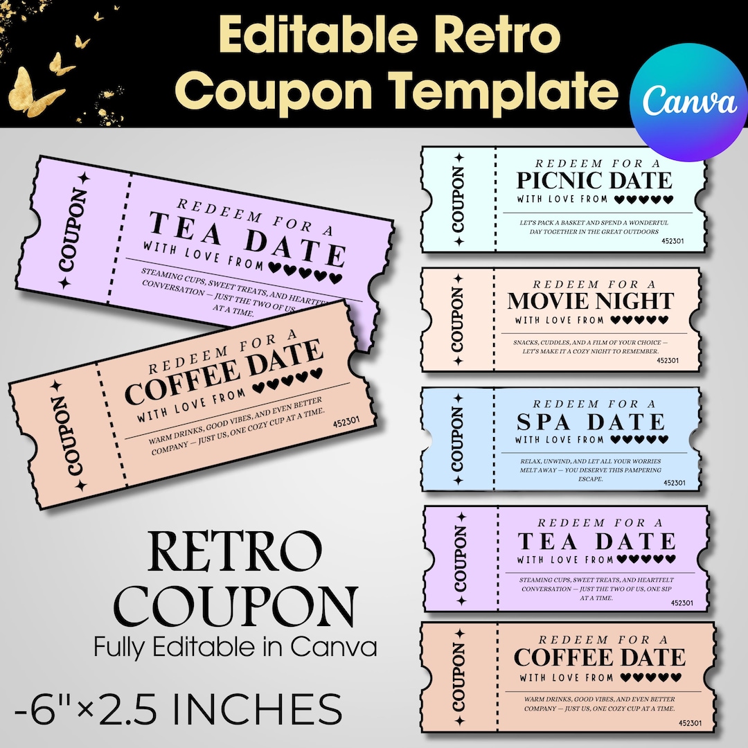 Editable Gift Love Romantic Coupons Template, Last Minute Adult ...
