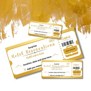 Hotel Reservation Voucher. Surprise Hotel Reservation Gift Ticket. Hotel Reservation Gift ...