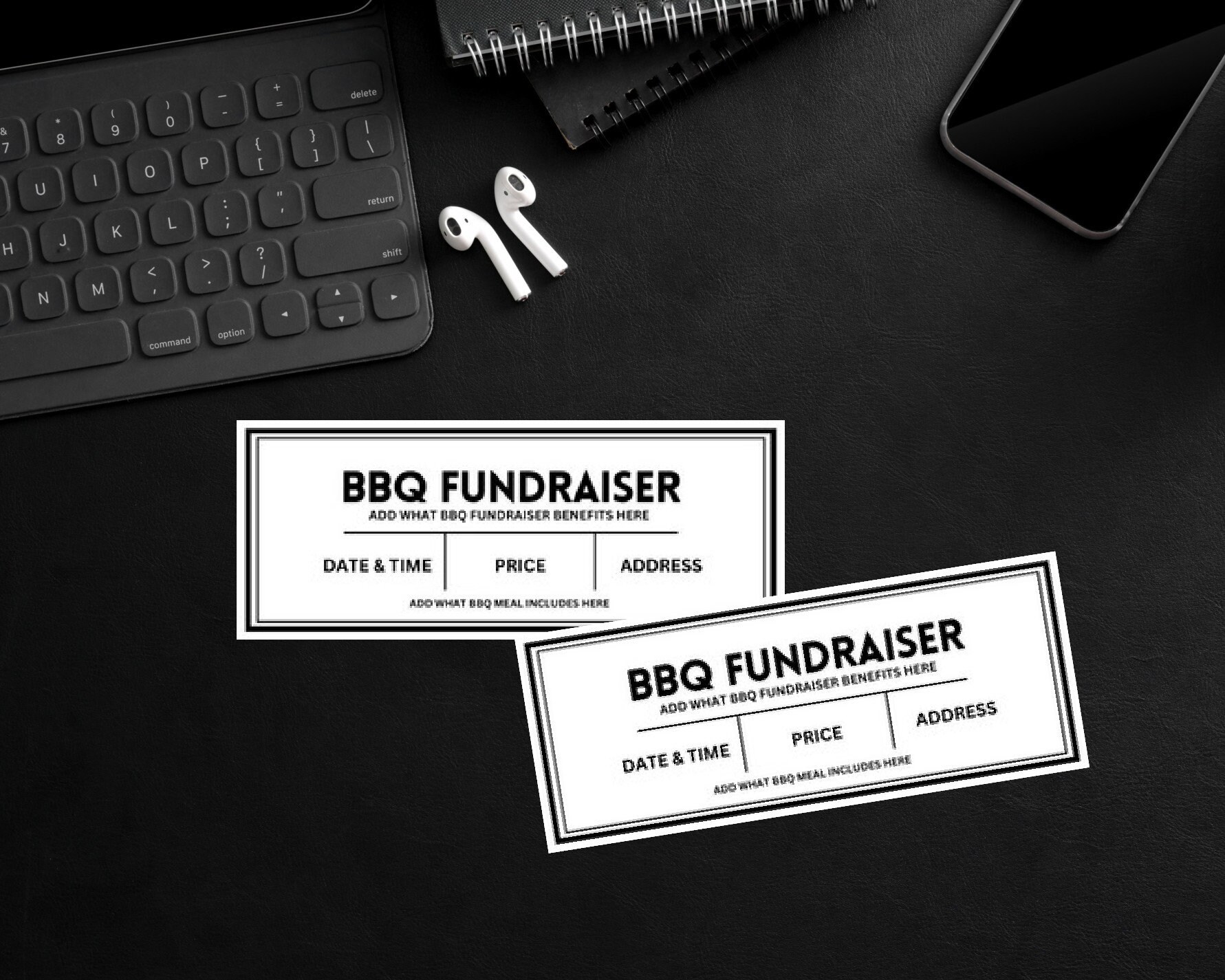 BBQ Fundraiser Ticket Template (digital Download) Customizable - Etsy