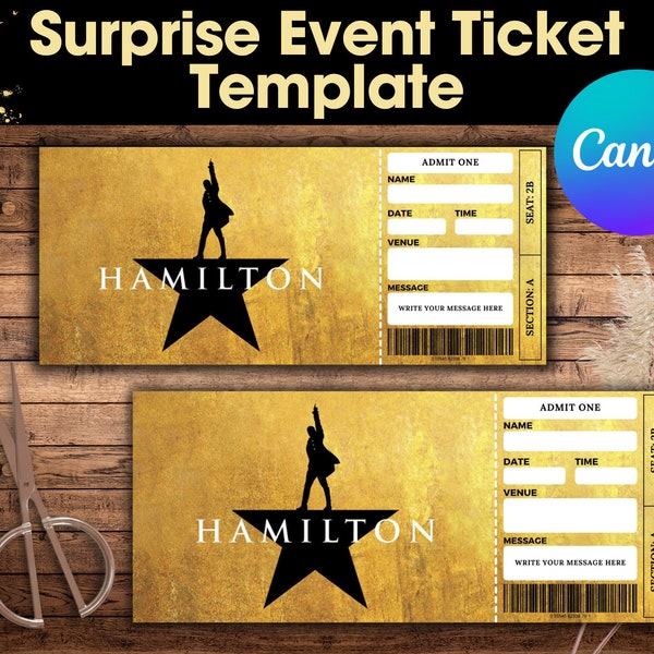 Hamilton Ticket Surprise - Etsy