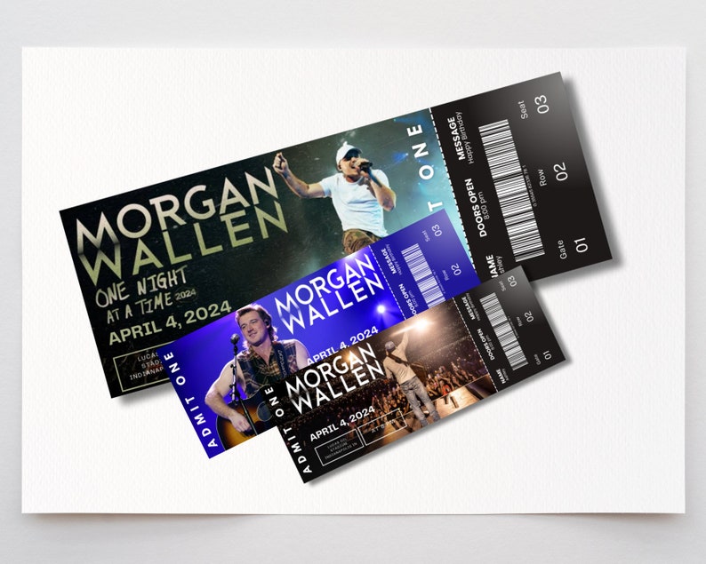 Country Concert Ticket Template, Editable Event Pass (digital Download ...