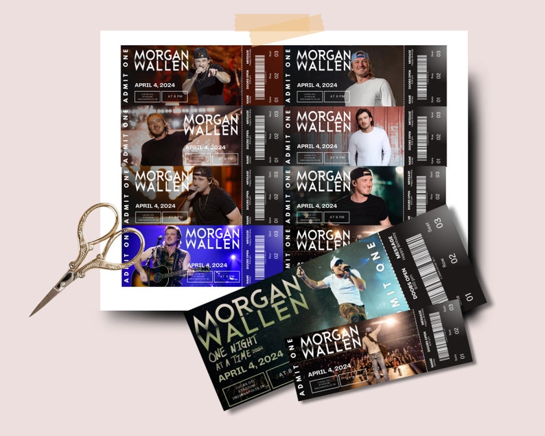 Country Concert Ticket Template, Editable Event Pass (digital Download ...