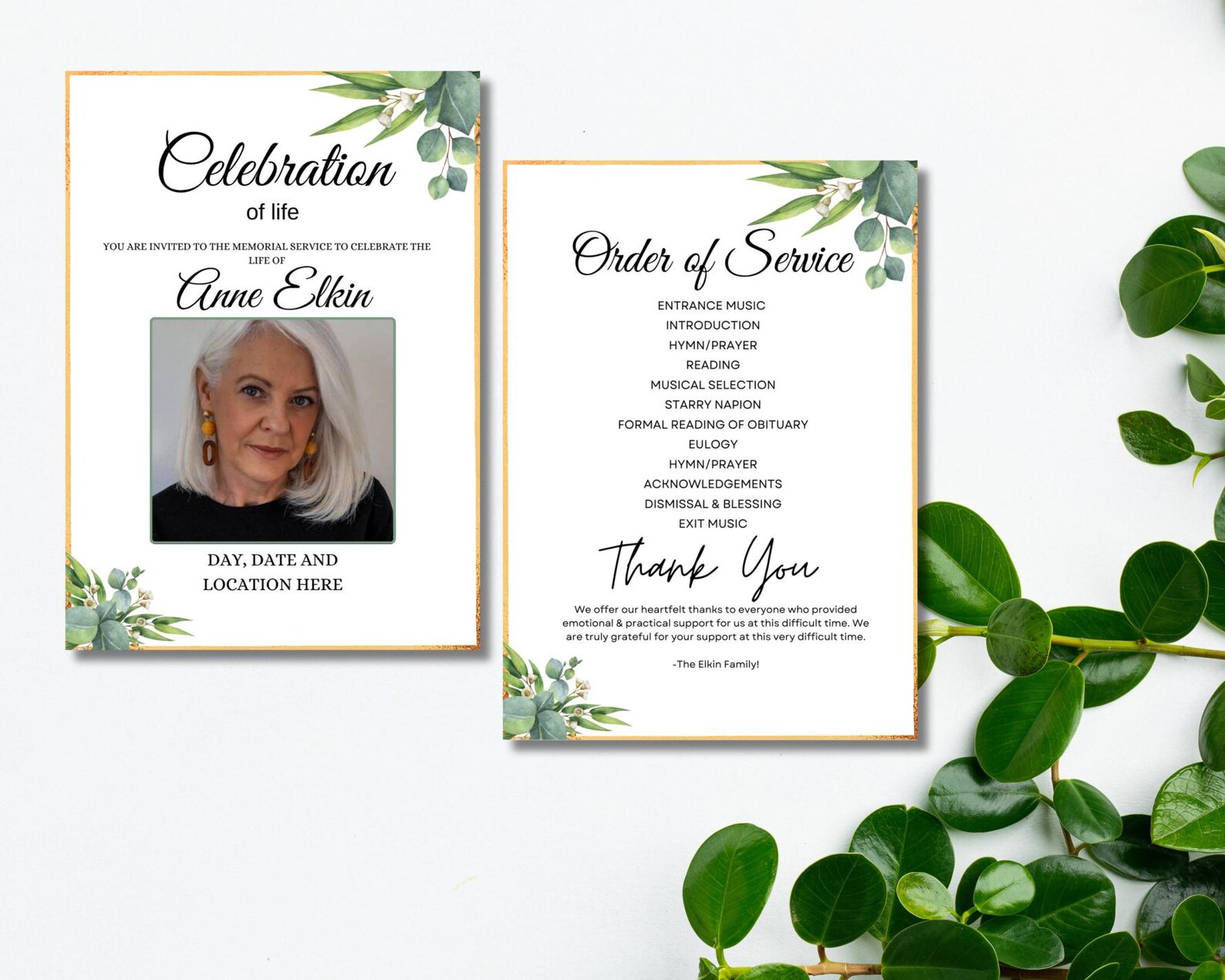 Editable Celebration of Life Invitation Template (digital Download) - Etsy
