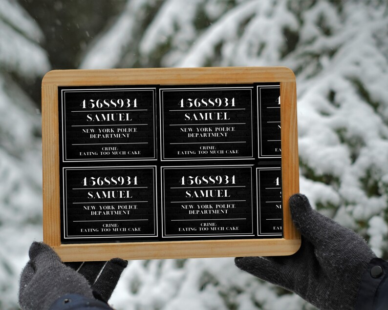 Mugshot Sign Board Template, Editable Photo Booth Prop (instant ...