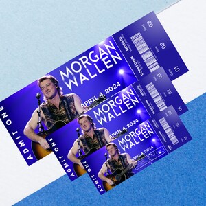 Country Music Concert Ticket Template, Editable Event Pass ...