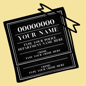 Mugshot Sign Board Template, Editable Photo Booth Prop (instant ...