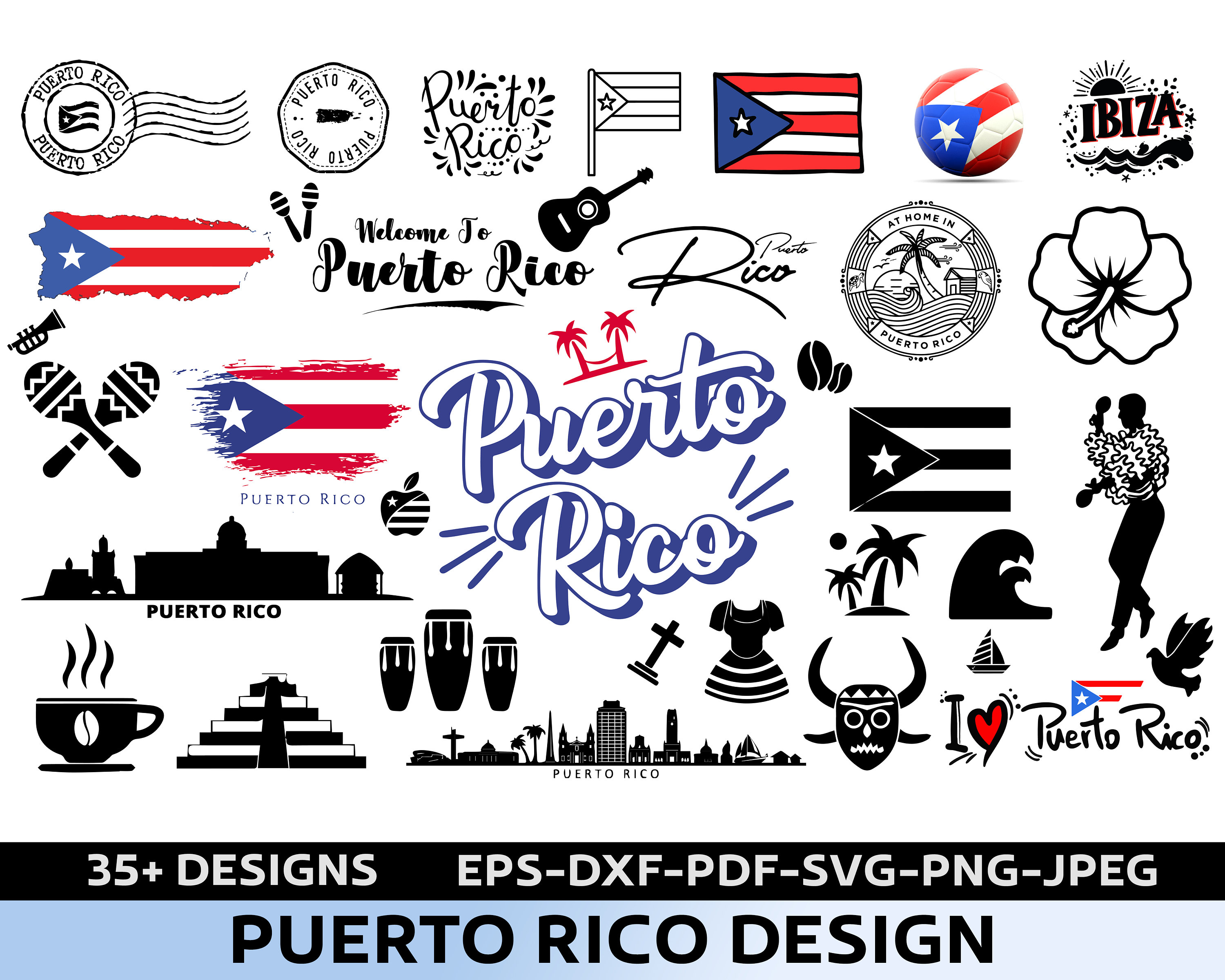 Puerto Rico Svg Latina Svg Cricut Svg Puerto Rico Png Etsy Australia