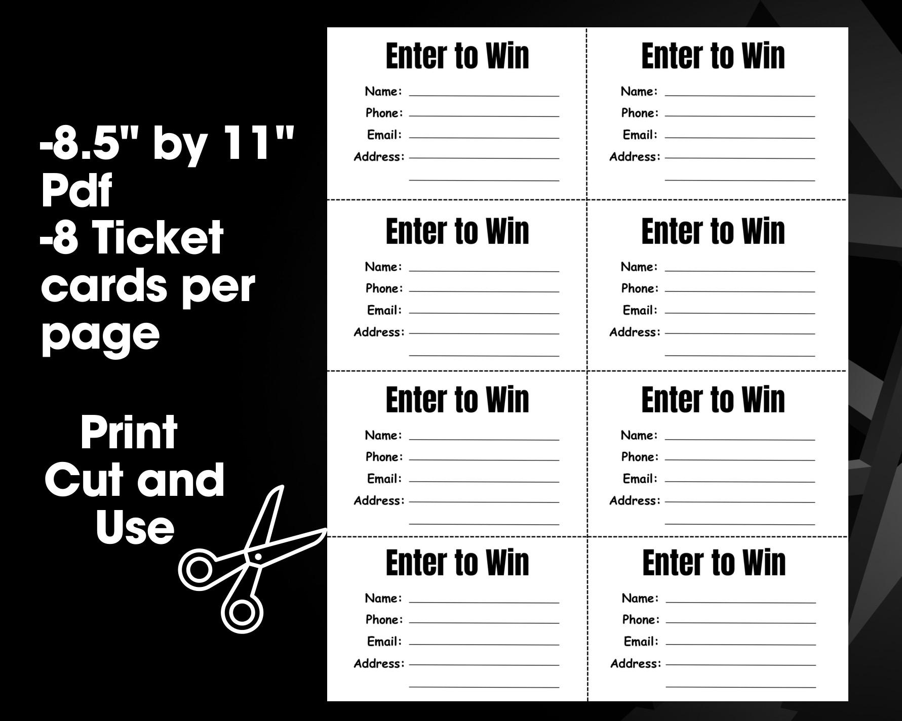 Editable Raffle Ticket Template Printable Raffle Ticket Surprise ...