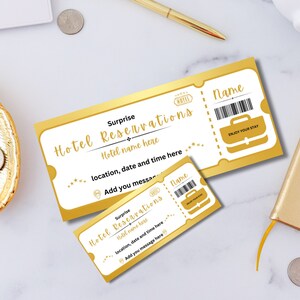 Hotel Reservation Voucher. Surprise Hotel Reservation Gift Ticket. Hotel Reservation Gift ...