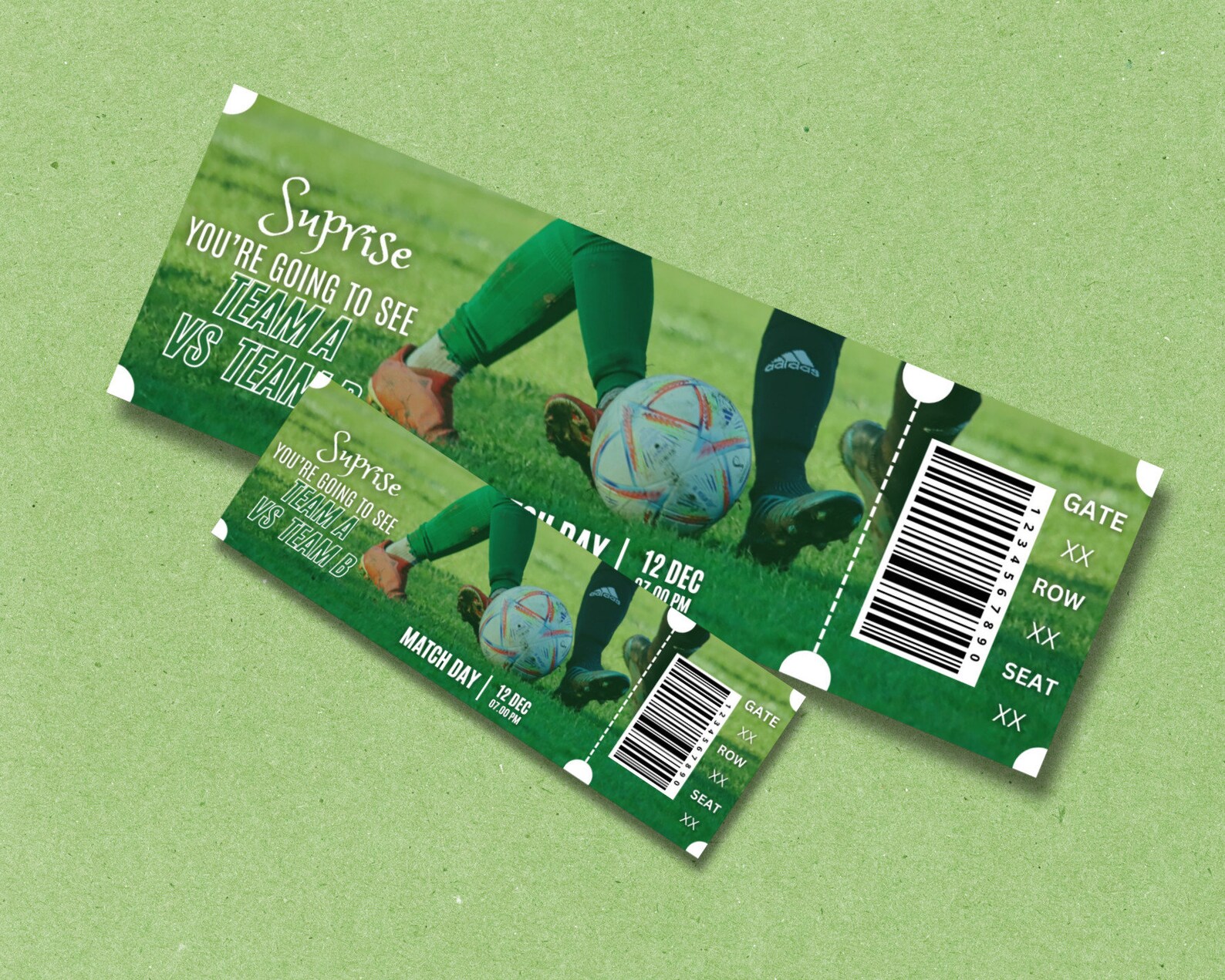 Personalized Football Game Ticket, Surprise Birthday Gift (canva ...