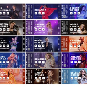 Editable Concert Ticket Template, Custom Music Event Pass (digital ...