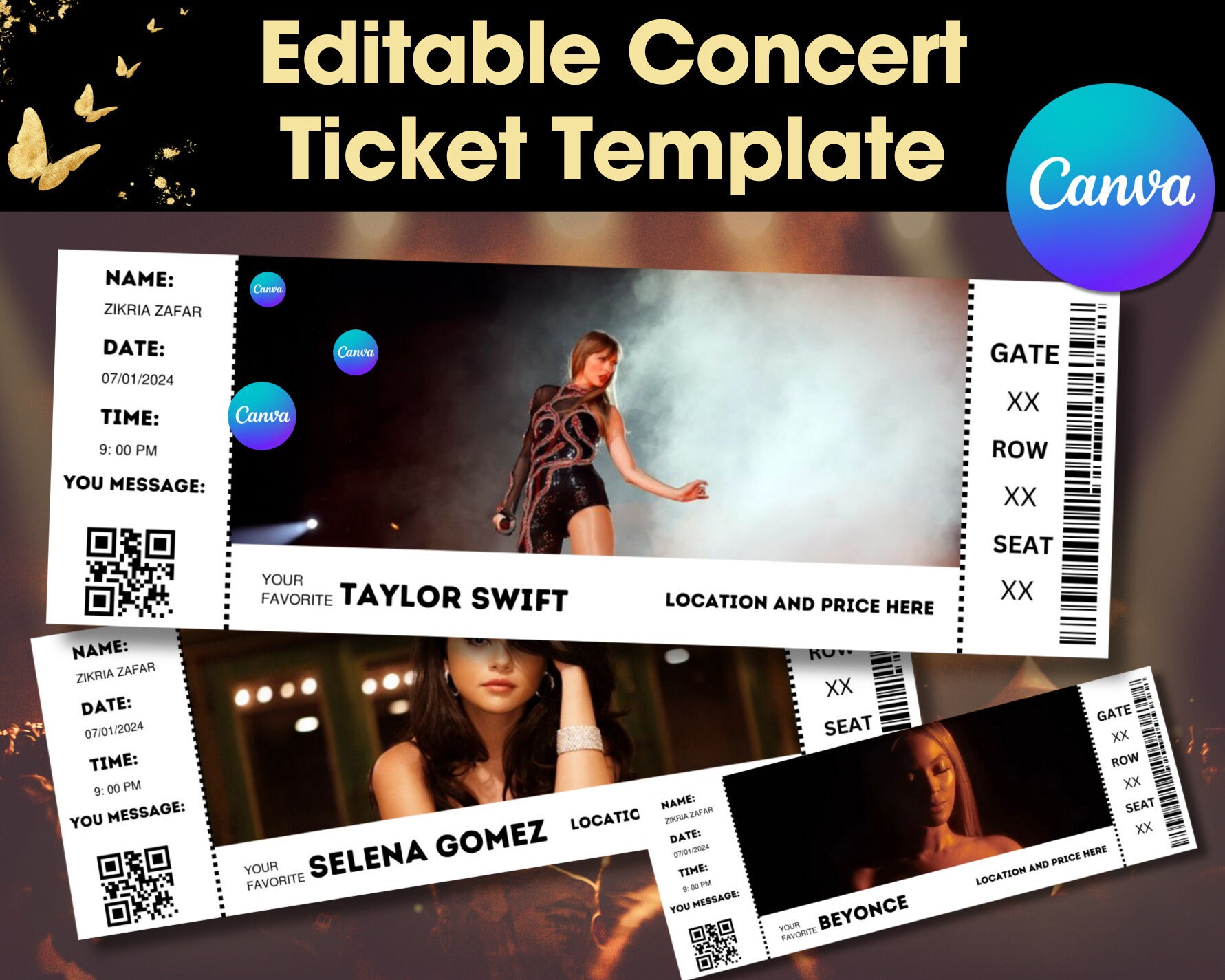 Concert Ticket Printable Template - Free Printable US