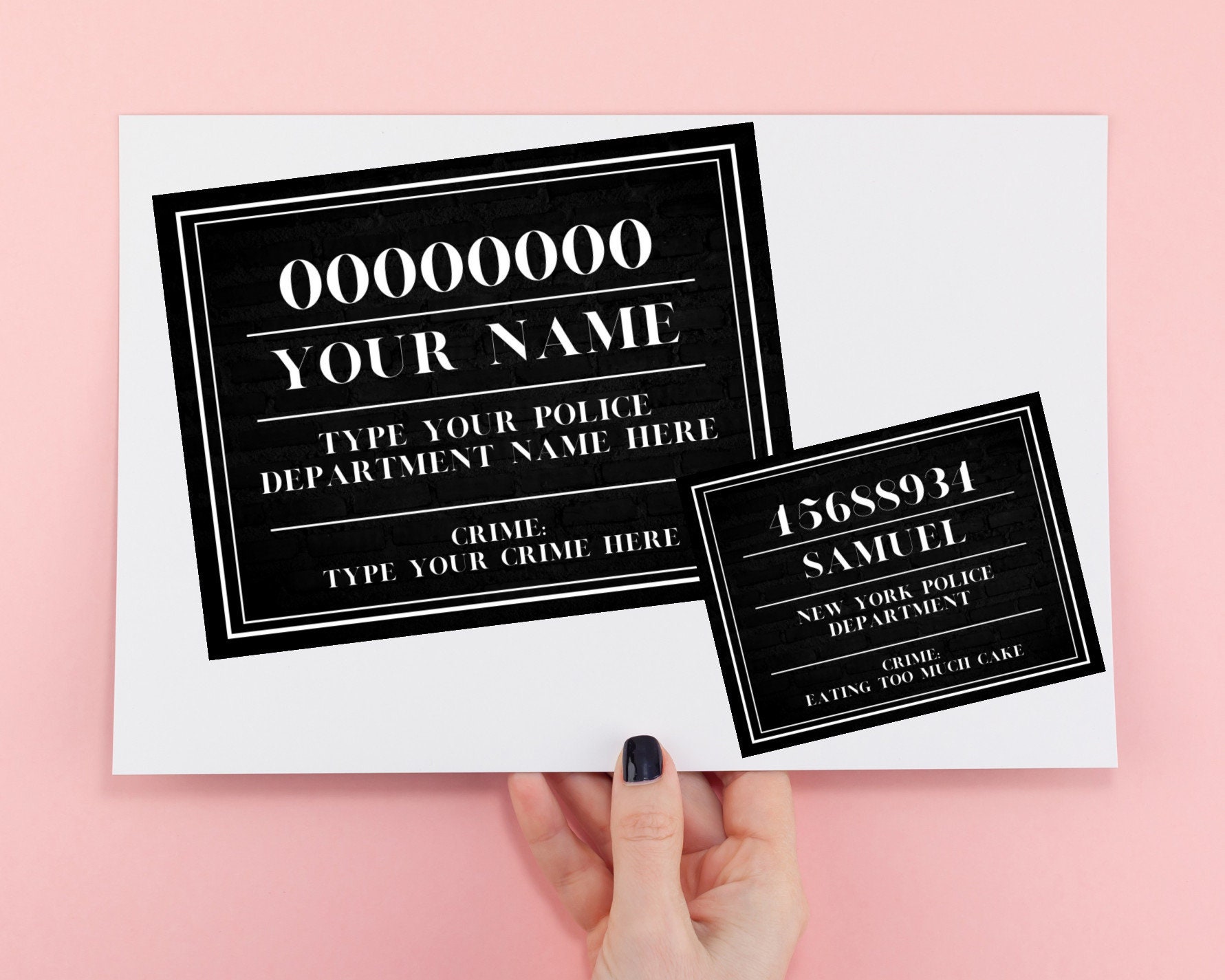 Mugshot Sign Board Template, Editable Photo Booth Prop (instant ...