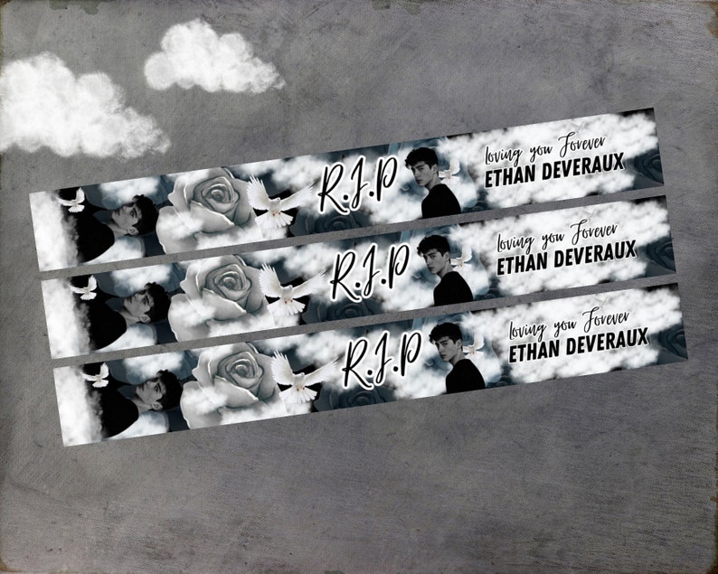 Black Memorial Ribbon Template | Death Announcement Ribbon | Memorial ...