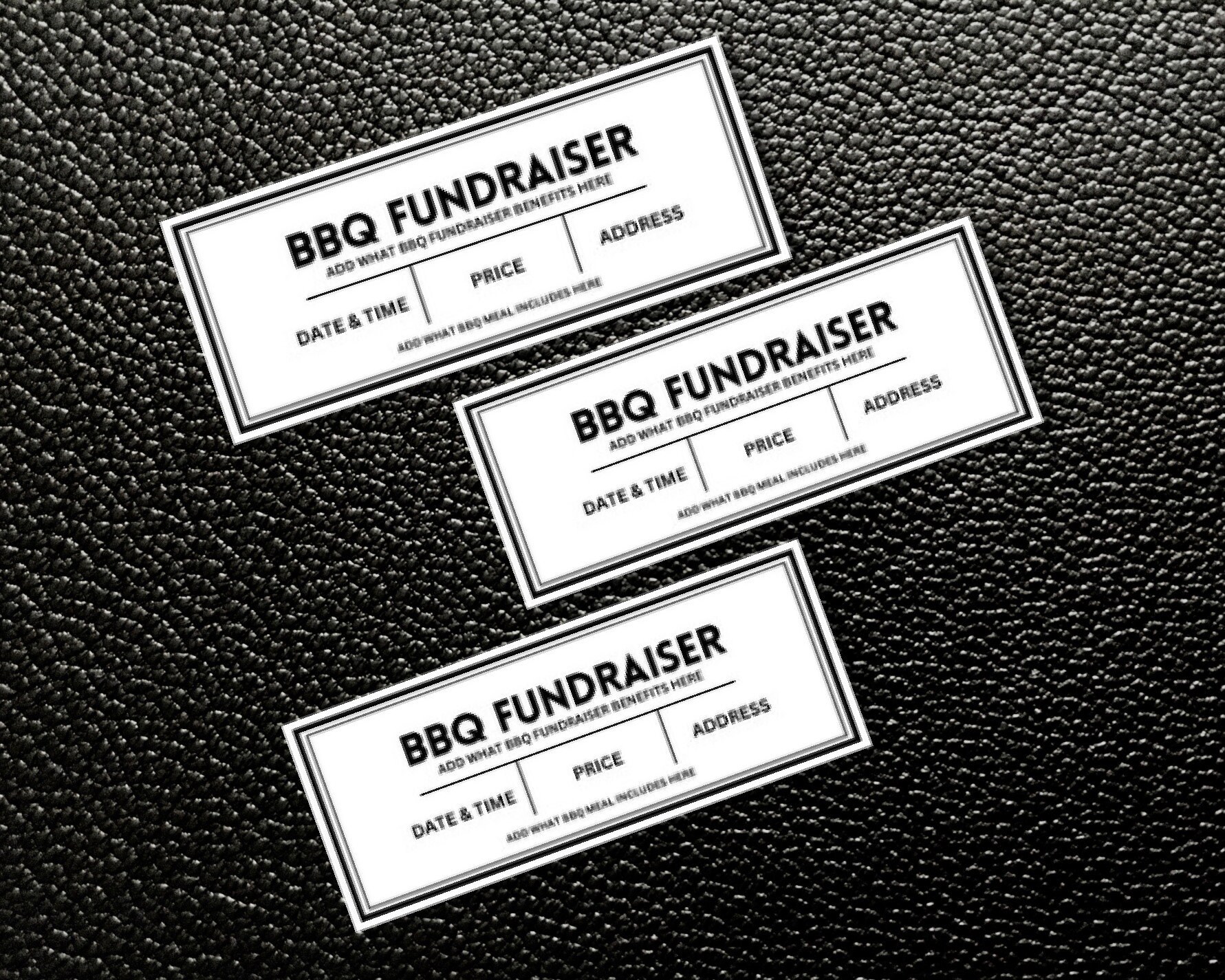 BBQ Fundraiser Ticket Template (digital Download) Customizable - Etsy