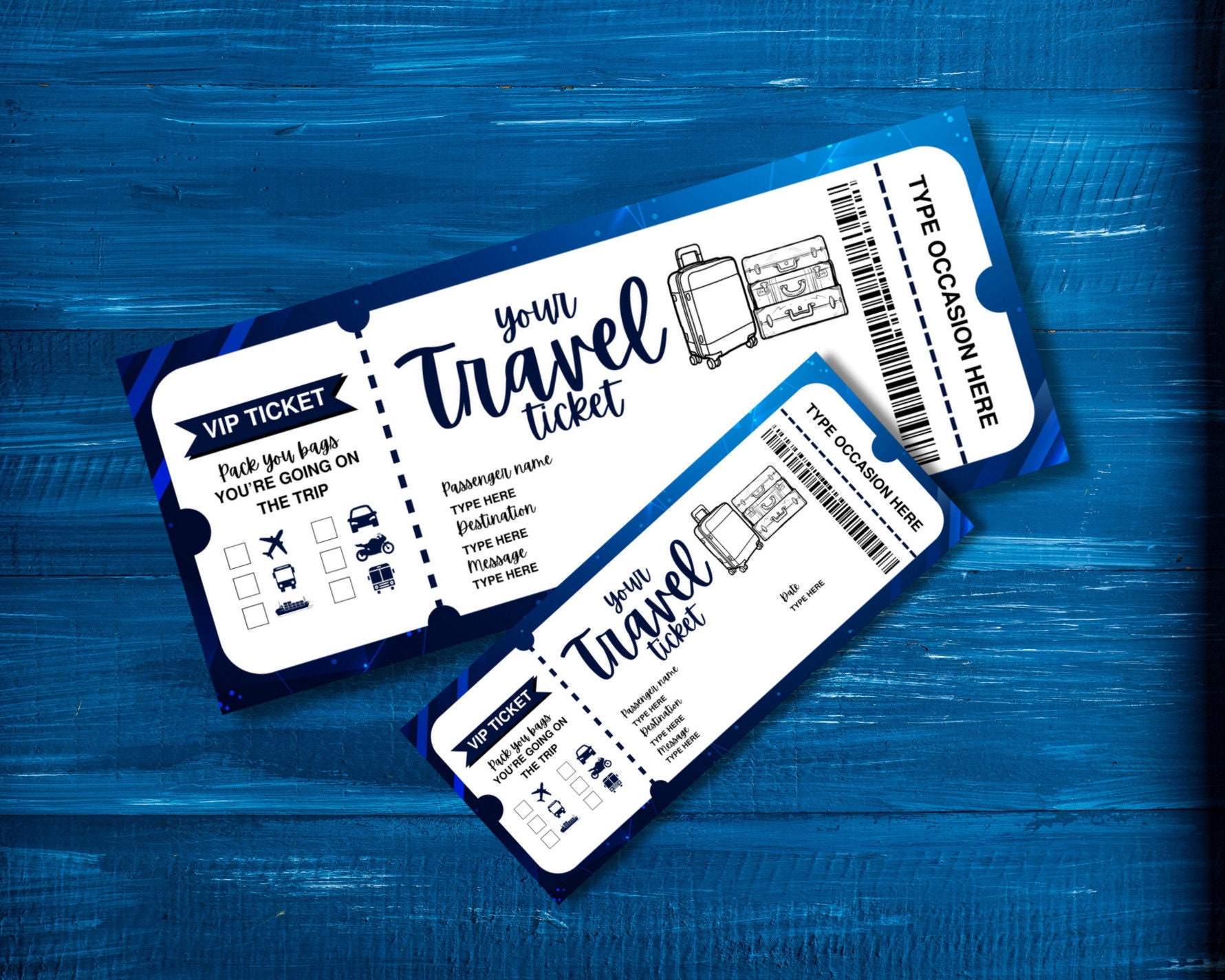 Editable Surprise Trip Ticket Template (instant Download) Pdf - Etsy