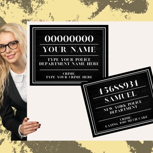 Mugshot Sign Board Template, Editable Photo Booth Prop (instant ...