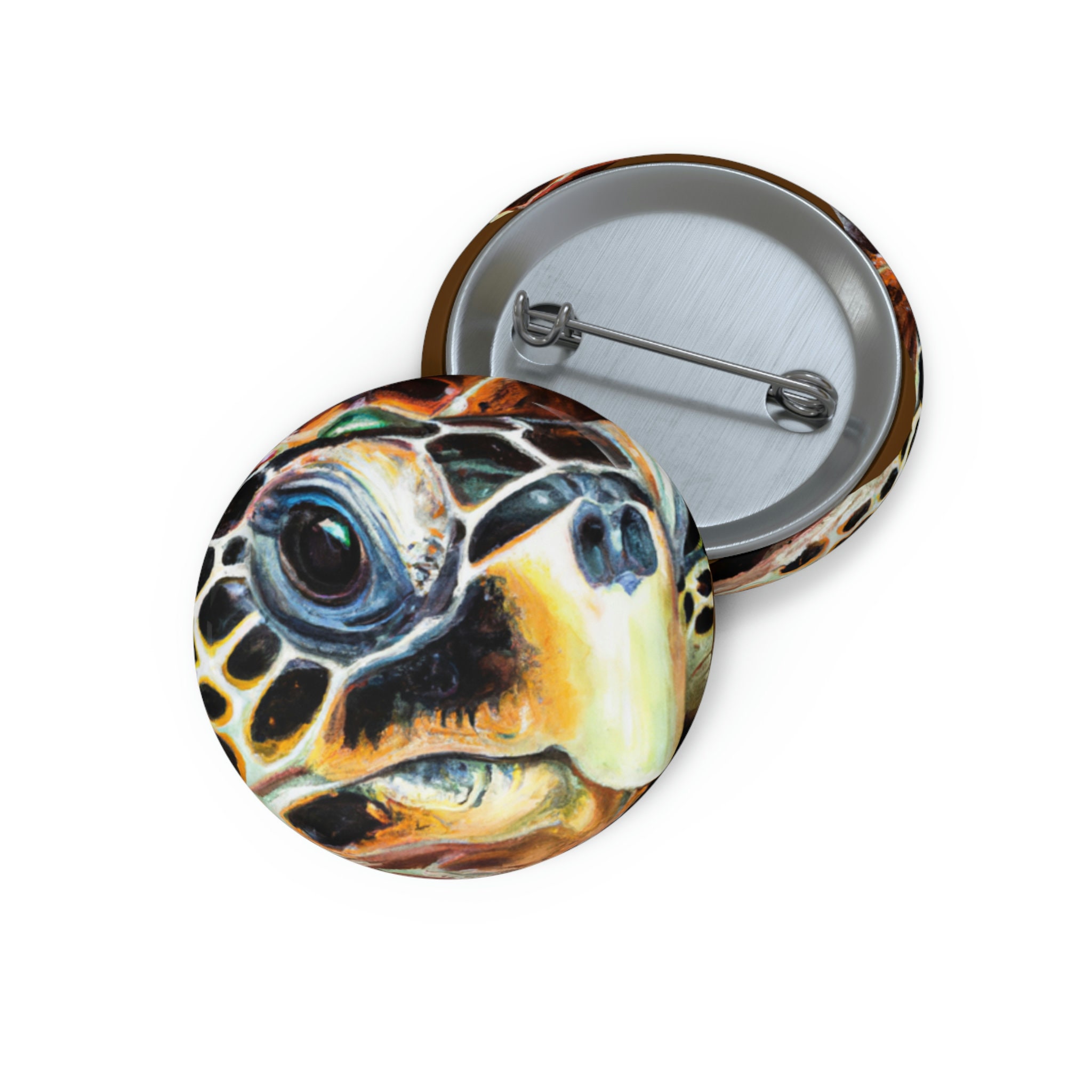 Endangered Hawksbill Sea Turtle Pin Buttons Endangered - Etsy