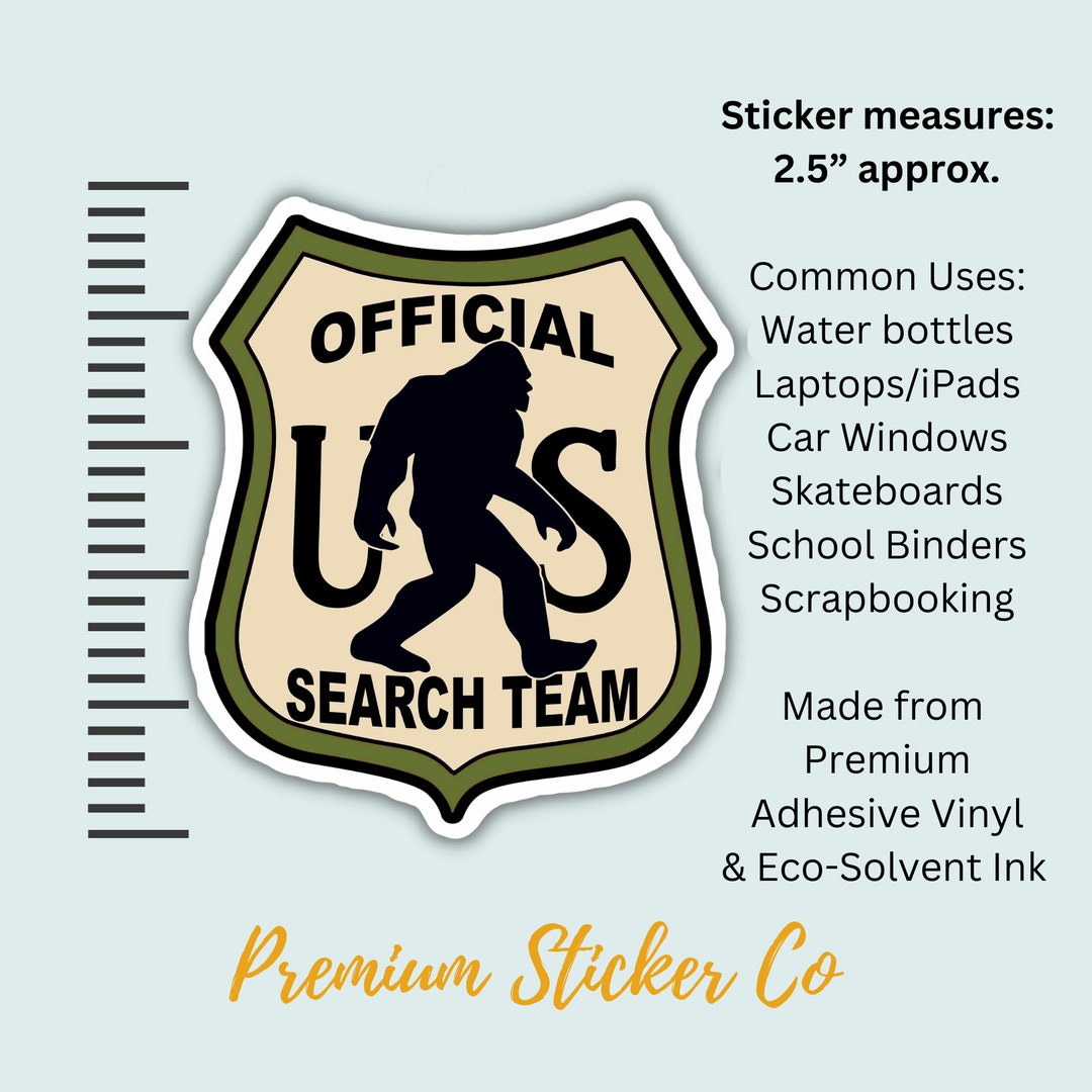 Bigfoot Sticker Search Team Sticker | Squatch Sticker | Water Bottle ...