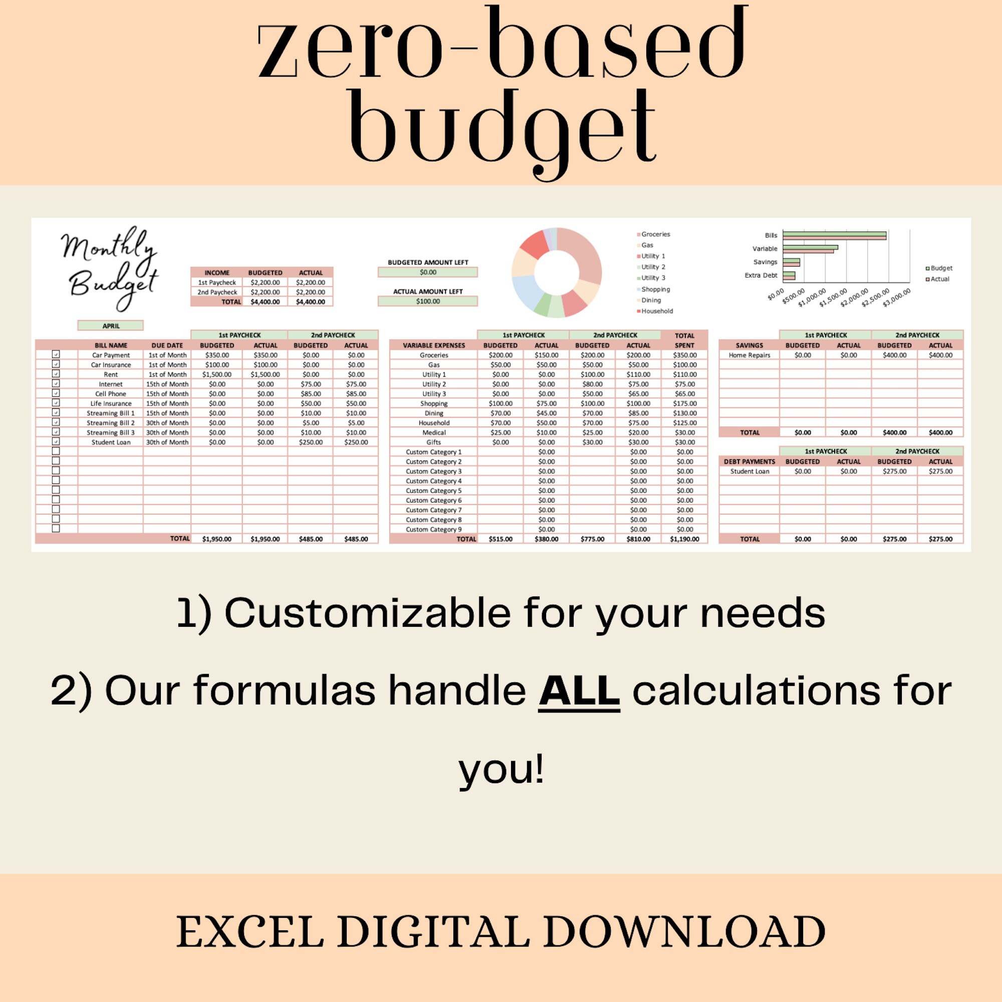 Zero-based Budget Spreadsheet Monthly Budget Planner Excel Zero Based ...