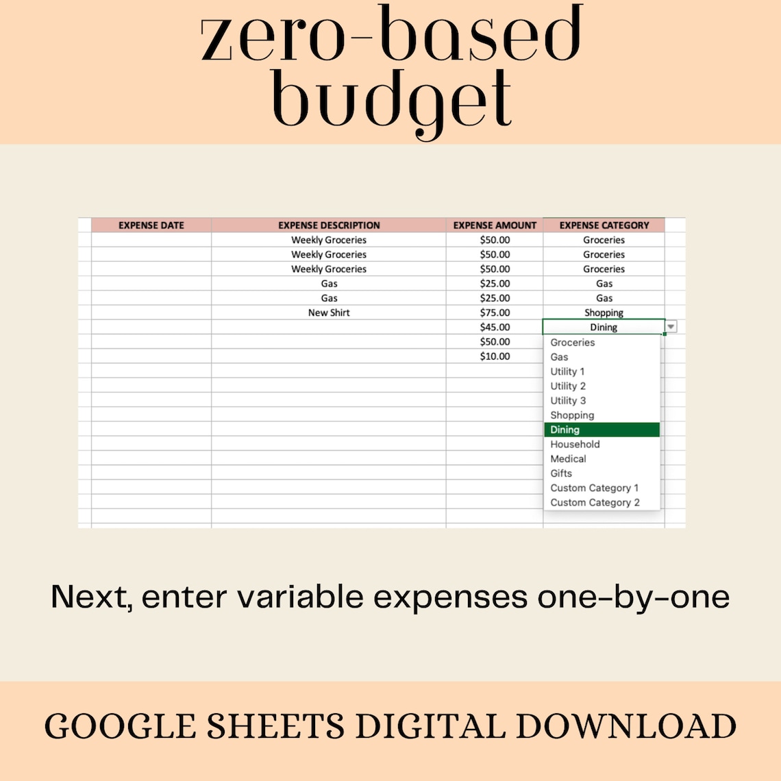 Zero-based Budget Spreadsheet Monthly Budget Planner Excel Zero Based ...