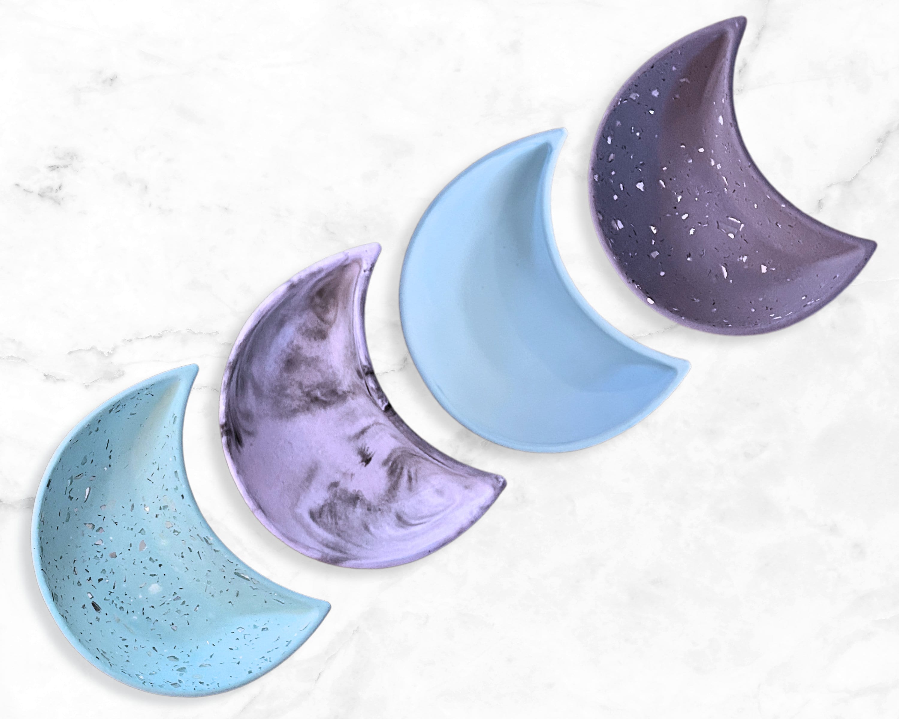 Custom Moon Key Dish Cement Catch All Dish Handmade Jewelry Bowl ...