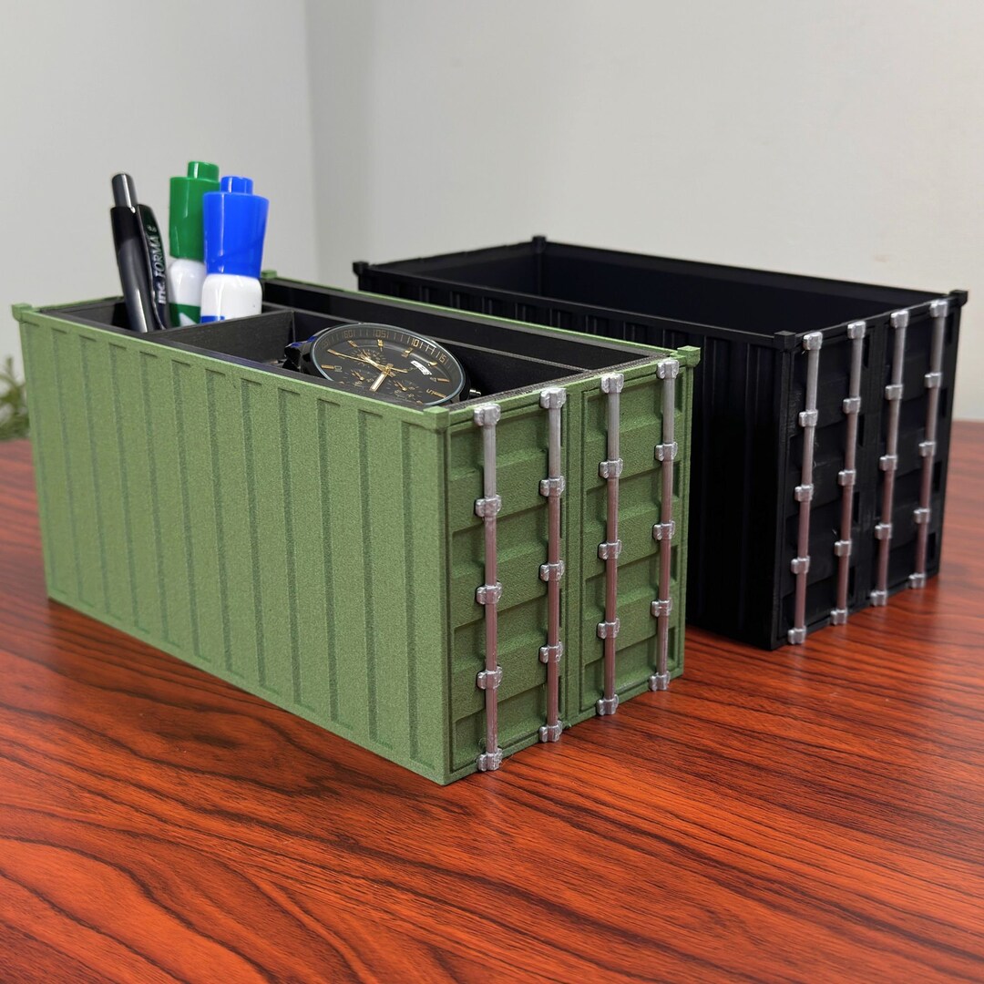 Home Office Desk Pen and Pencil Organizer Shipping Container Style - Etsy
