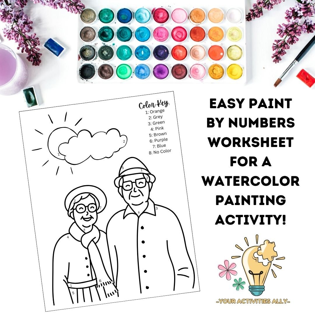 Paint by Numbers Grandparents Day Printable - Etsy