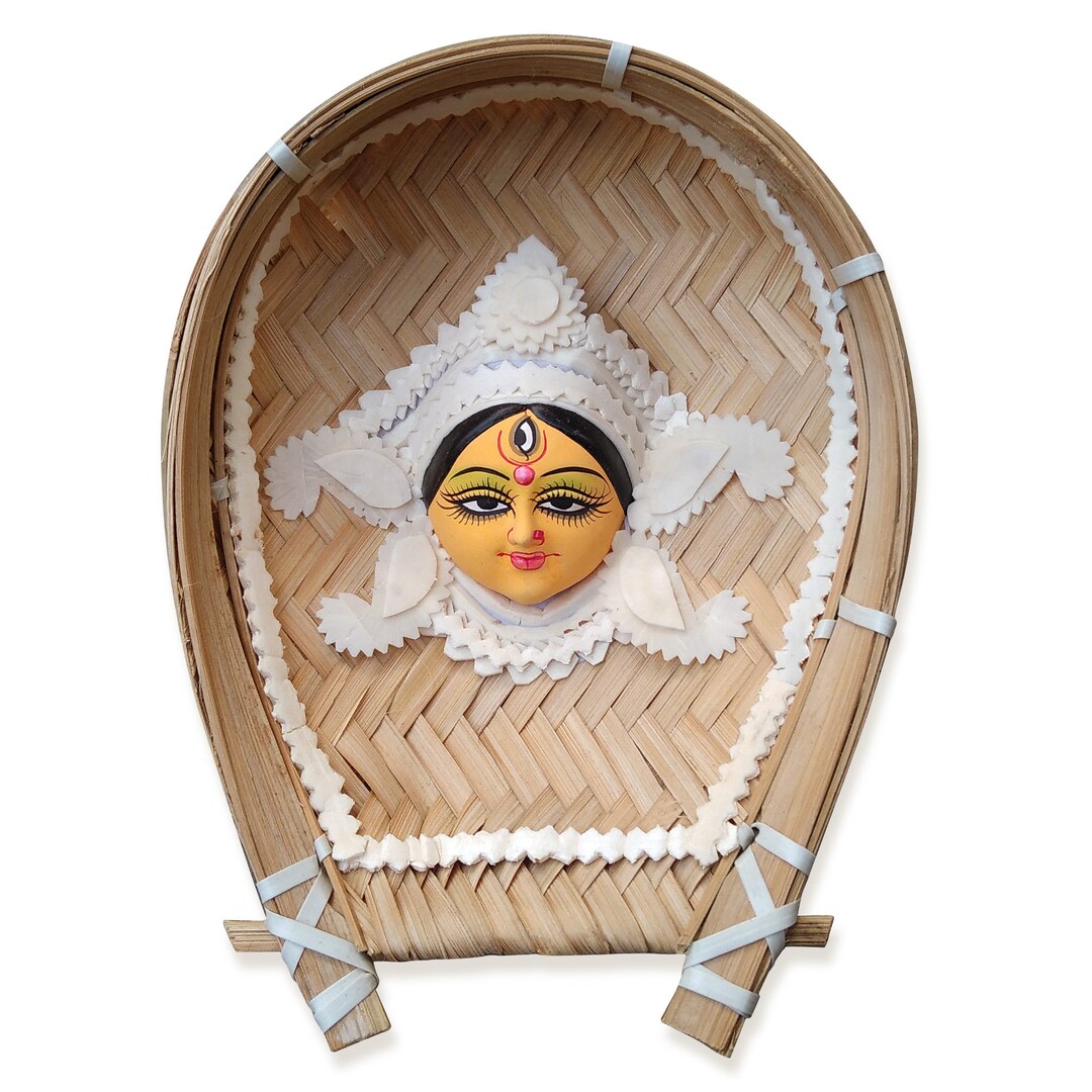Arushis Terracotta Durga Idol, Maa Durga Face Wall Hanging, Goddess ...
